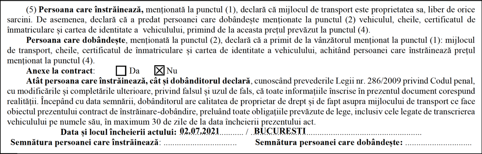 Contract vanzare cumparare auto. Afla cum se completeaza | DocExpress